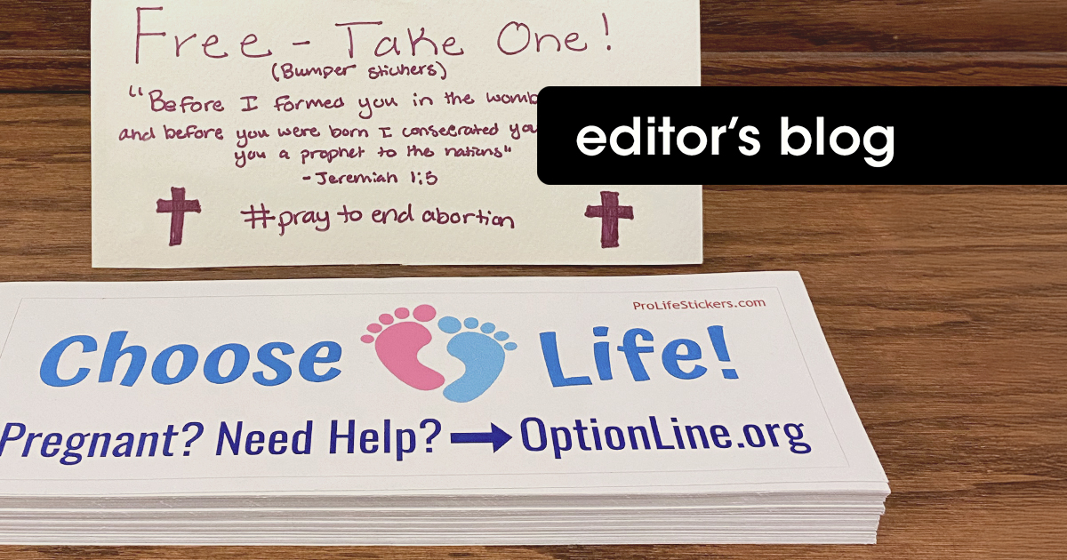 Free ‘Choose Life’ Bumper Stickers Affirm the Dignity of Moms and ...
